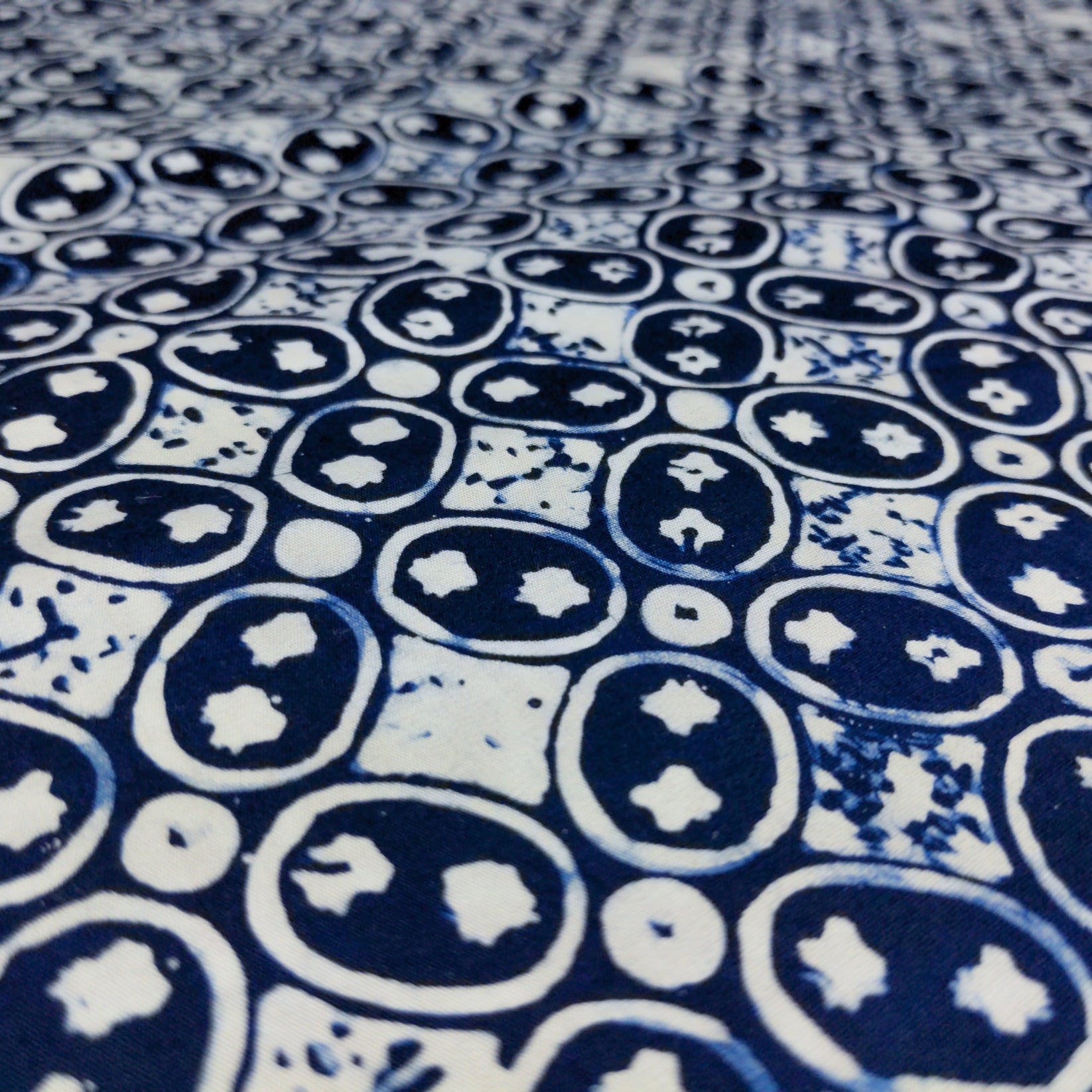 Traditional Batik Fabric - Kawung Print | Quilting Fabric UK – Textile ...
