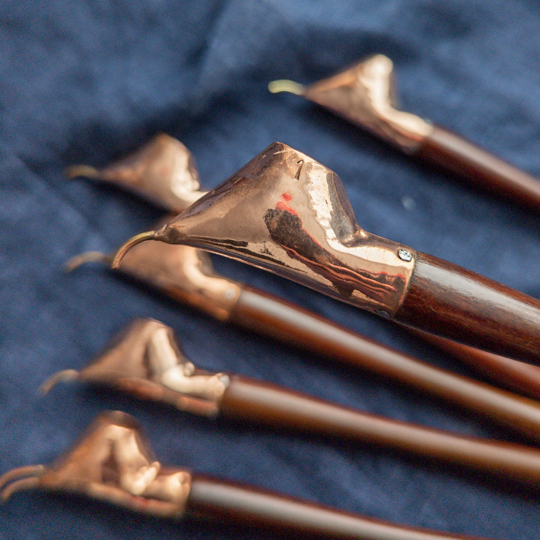 Copper Batik Tjanting | Teak Handled Java Cantings – Textile Traders