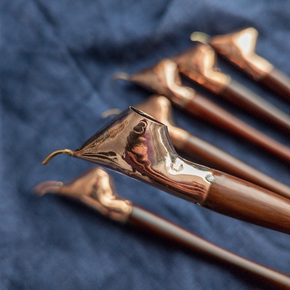 Copper Batik Tjanting | Teak Handled Java Cantings – Textile Traders