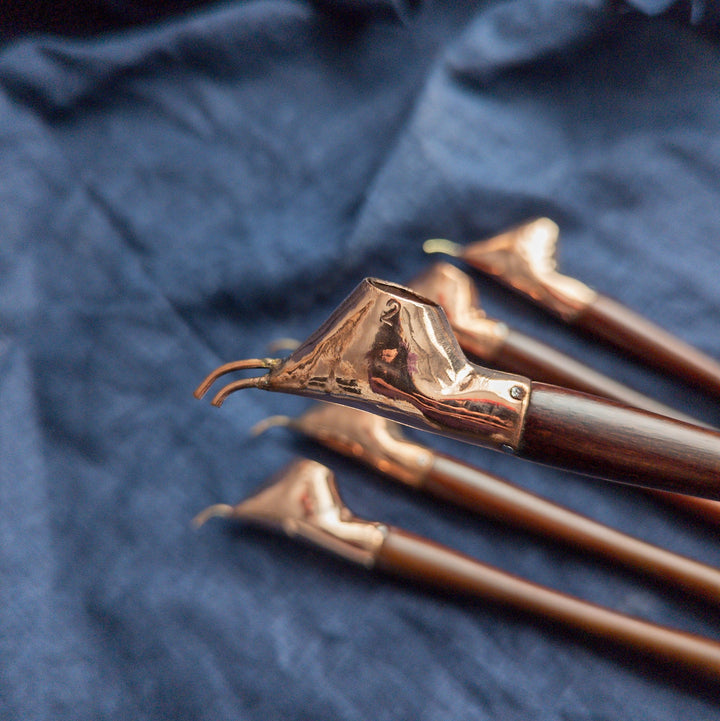 Copper Batik Tjanting | Teak Handled Java Cantings – Textile Traders