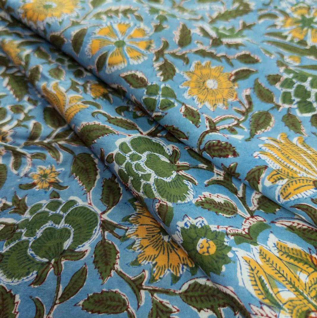 Indian Block Print Fabric - 100% Cotton | Textile Traders, UK